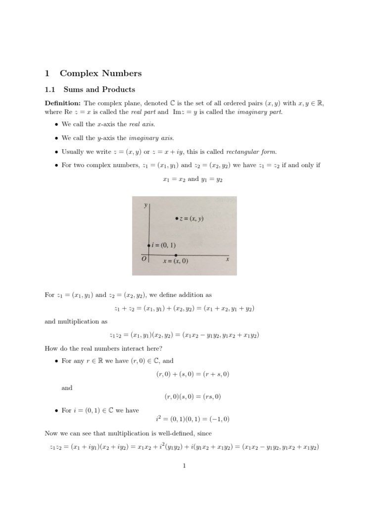 Understanding Complex Numbers and Operations | PDF | Sine | Complex Number