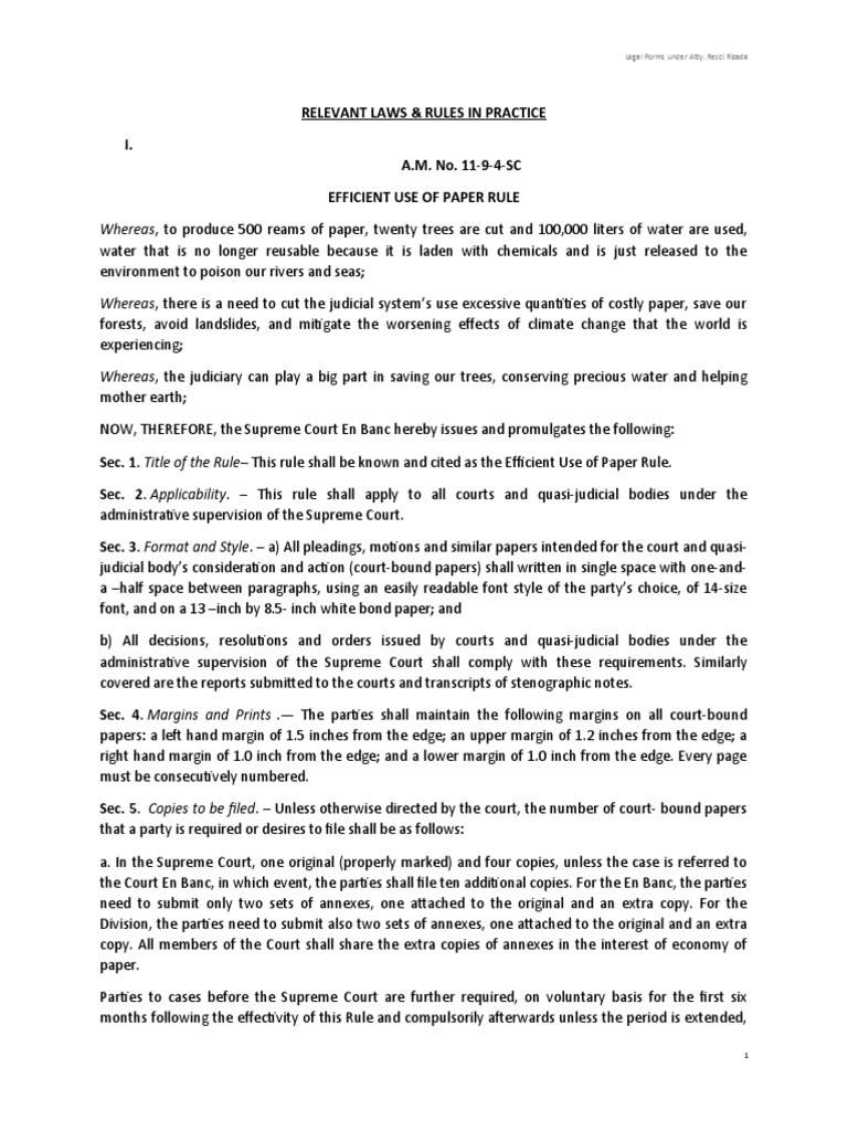 Efficient Use of Paper Rule | PDF | Notary Public | Witness