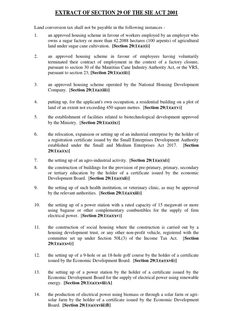 Attachment 1 - EXTRACT OF SECTION 29 OF SIE ACT - Updated 28feb2020 ...