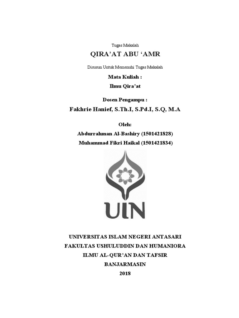 Ilmu Qiraat - Qiraat Abu Amr | PDF | Sejarah | Klasik