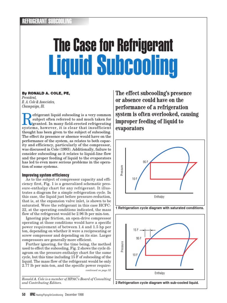 Liquid Subcooling: The Case For Refrigerant | PDF | Liquids | Phases Of ...