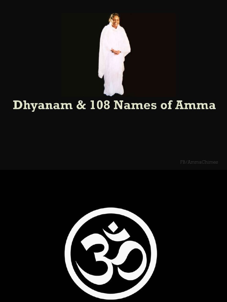 .108 Names of Amma PDF | PDF | Ātman (Hinduism) | Sarada Devi
