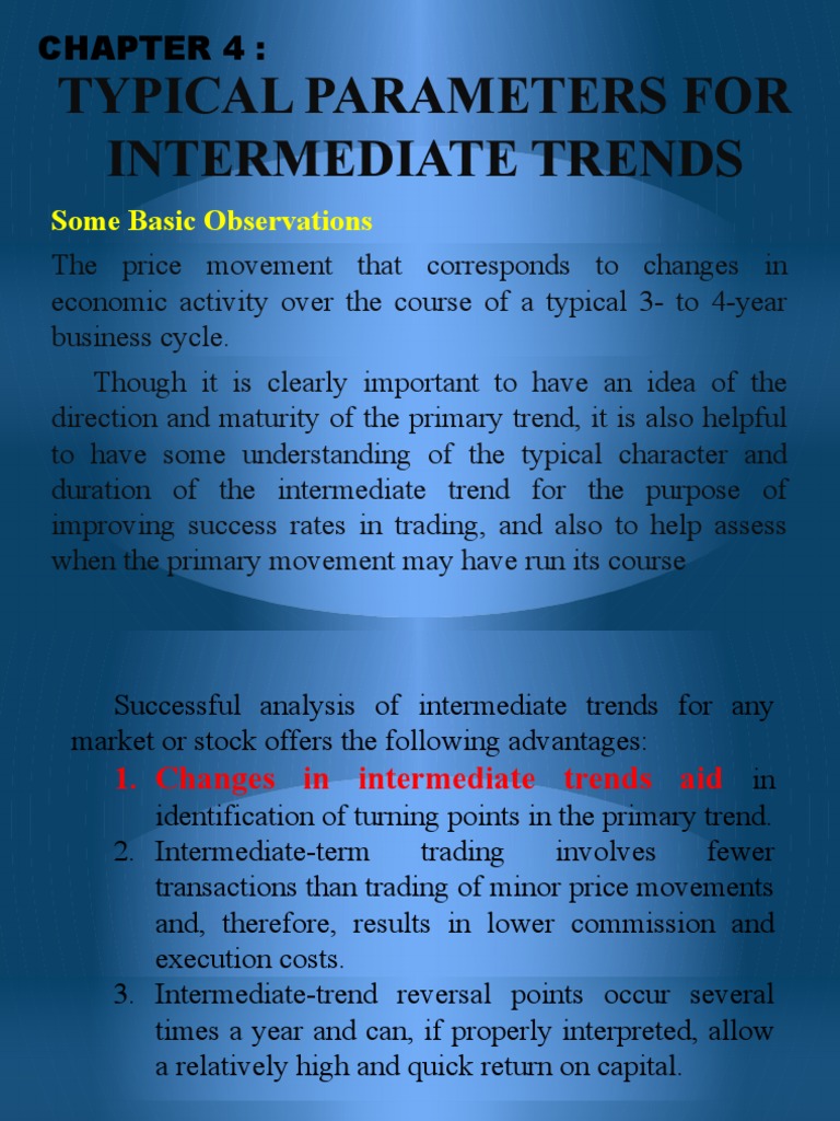 CHAPTER 4 - Typical Parameter For Intermediate Trends | PDF | Market ...