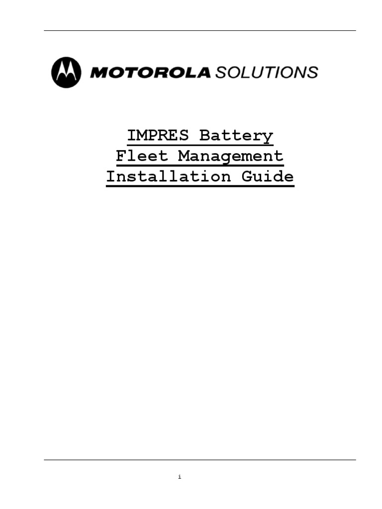 IMPRES Fleet Management Installation Guide | PDF | Installation ...