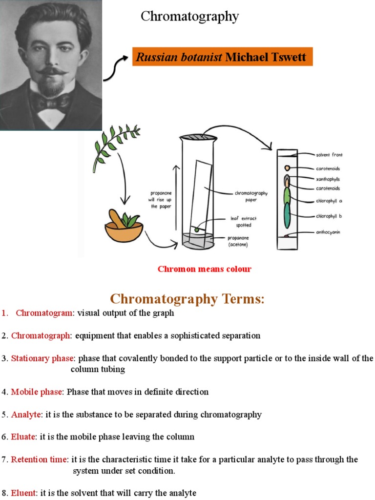Russian Botanist Michael Tswett: Chromon Means Colour | PDF ...