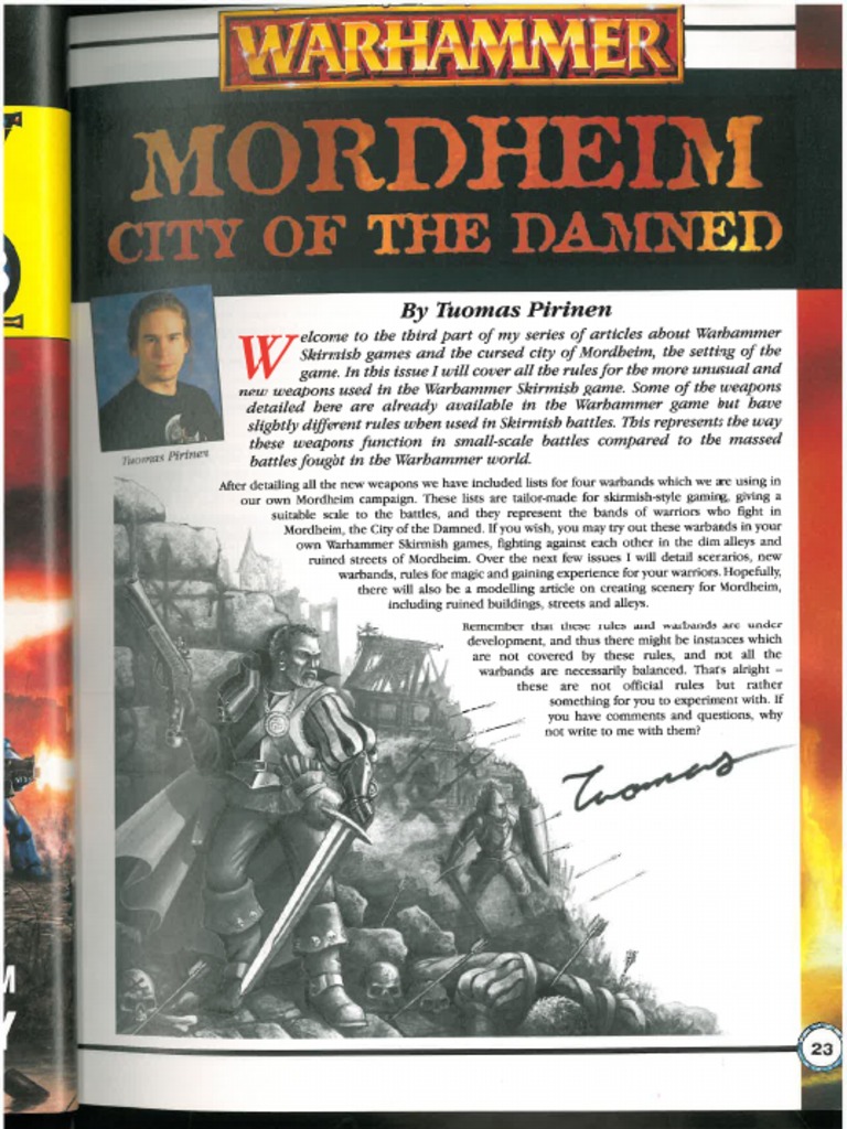 Mordheim WD 225 PDF | PDF