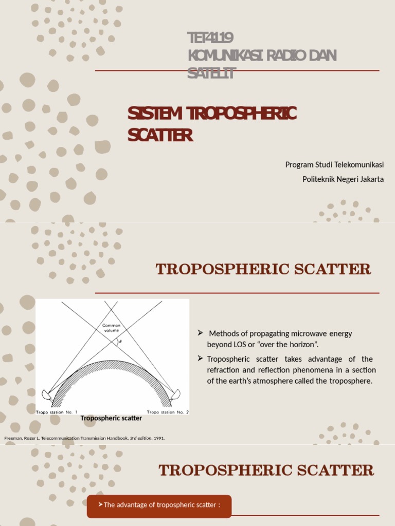 Tropospheric Scatter in Satellite Communication | PDF ...