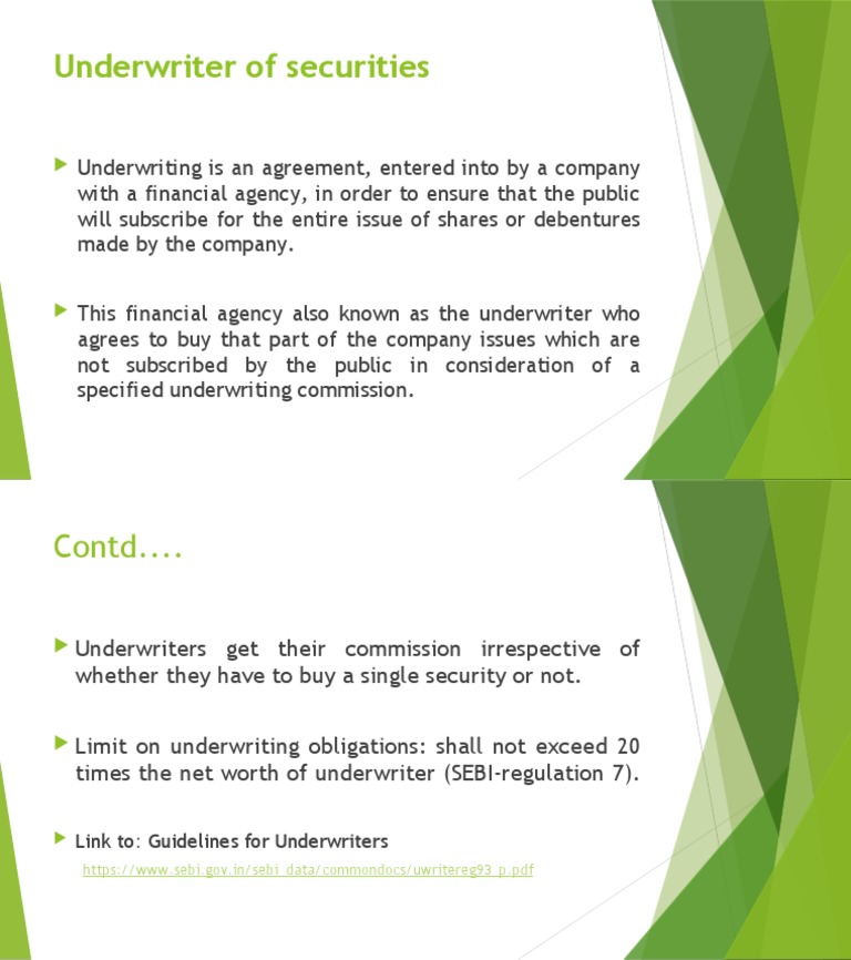 Underwriter of Securities | PDF