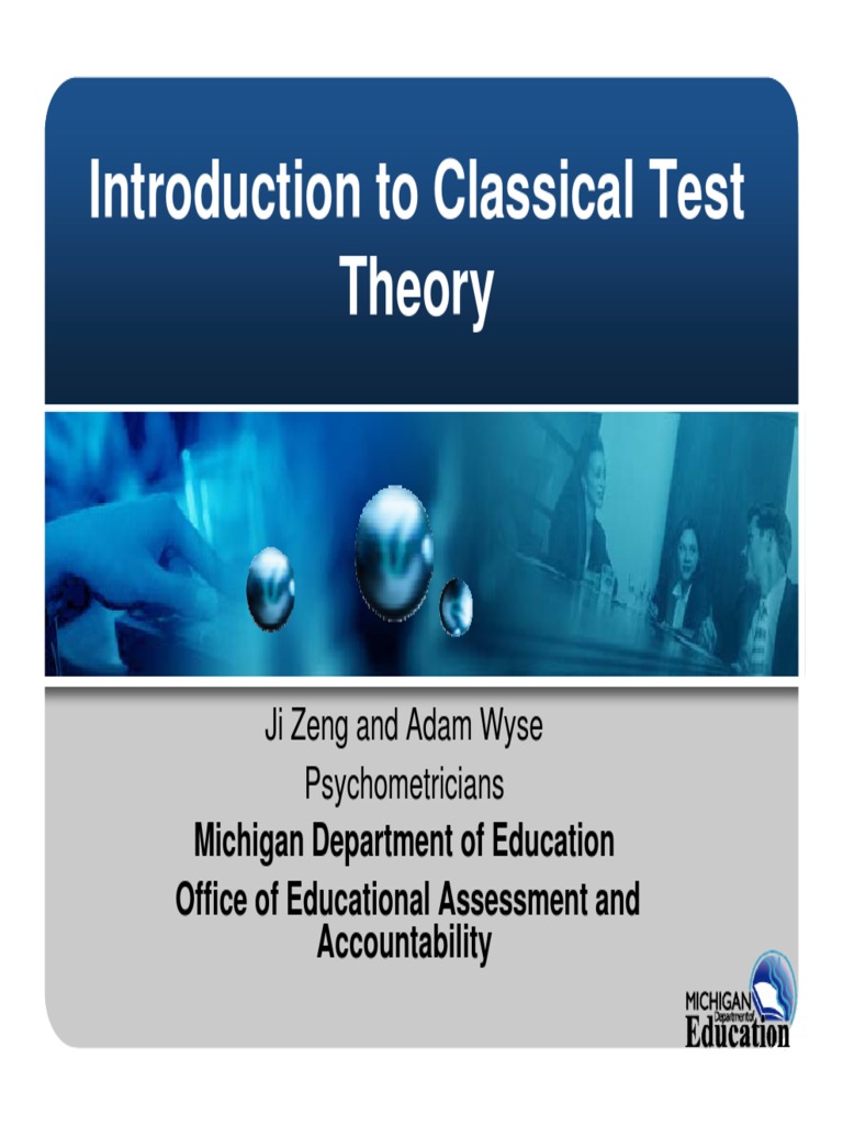 Introduction To Classical Test Theory | PDF | Structural Equation ...