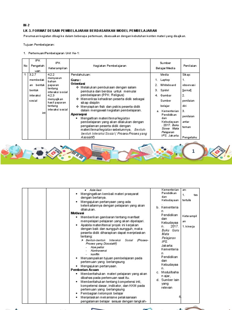 LK.3 Format Desain Pembelajaran | PDF