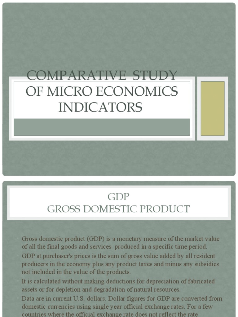 Comparative Study of Micro Economics Indicators | PDF | Gross Domestic ...