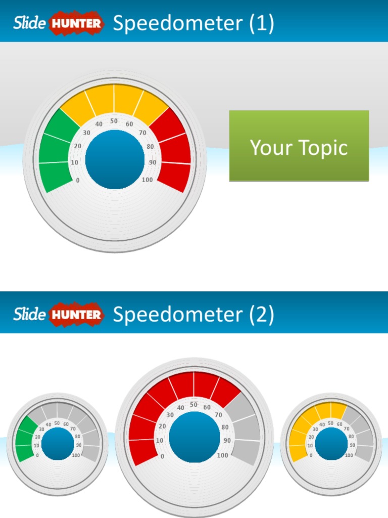Editable Speedometer PowerPoint Template v1 | PDF
