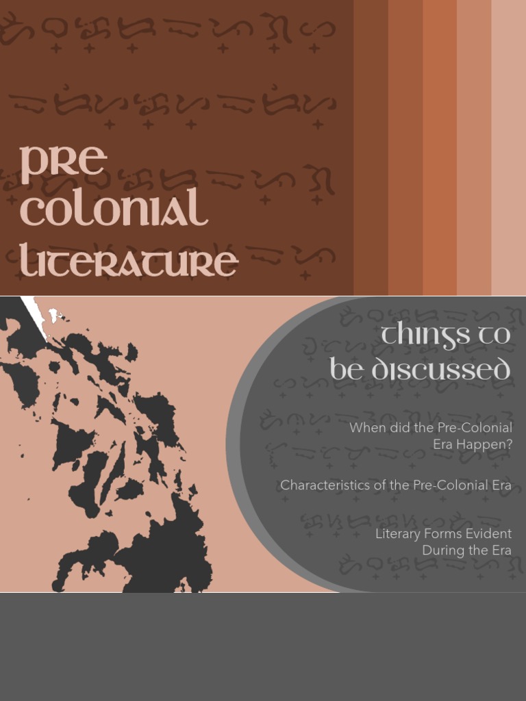PRE Colonial Literature | PDF | Oral Tradition | Epic Poetry