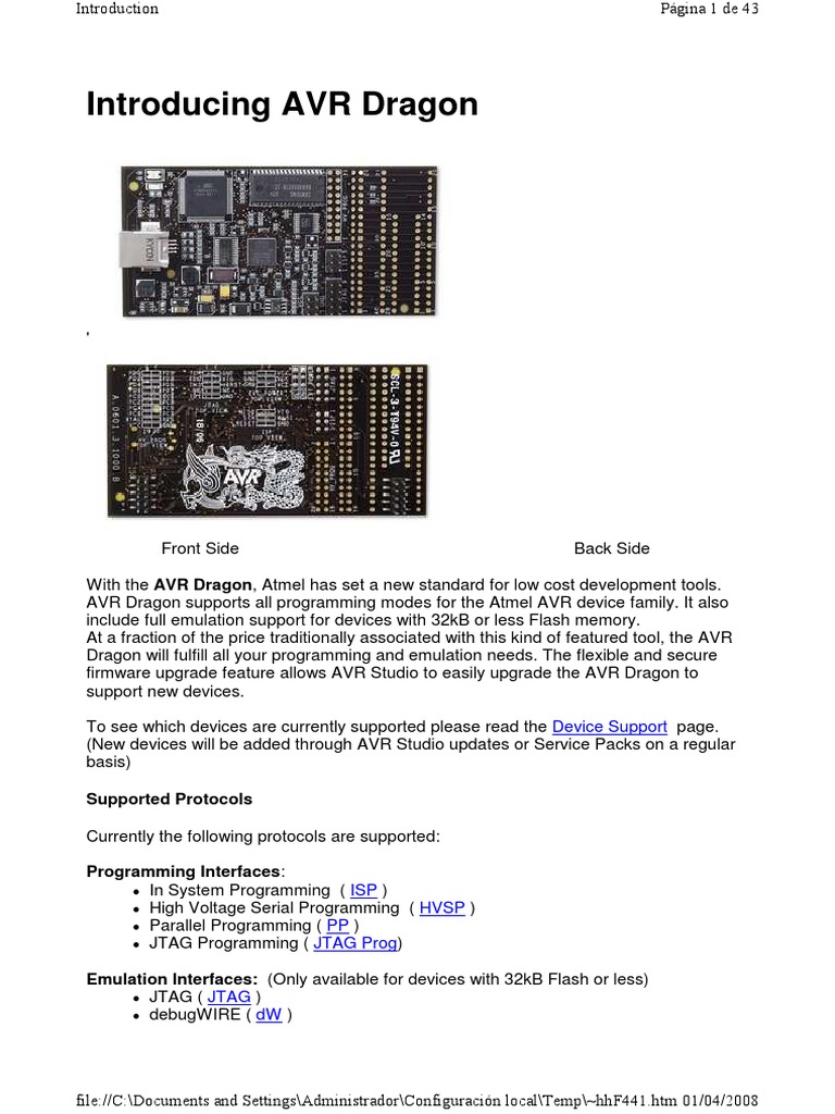 Introducing AVR Dragon: Device Support | PDF | Computer Hardware ...