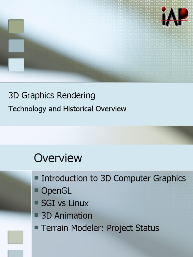 3D Graphics Rendering: Technology and Historical Overview | PDF | 3 D ...