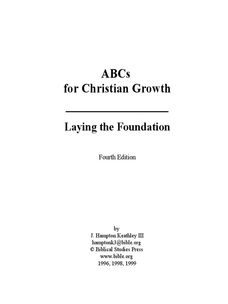 Abcs For Christian Growth: Laying The Foundation | PDF | Assurance ...