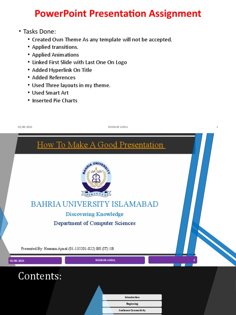 Assignment 6 PPT Presentation | PDF | Microsoft Power Point | Communication