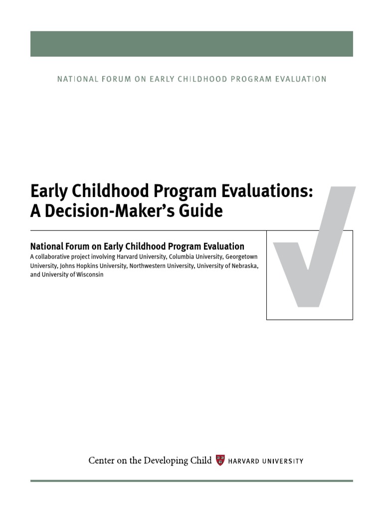 Early Childhood Program Evaluations: A Decision-Maker's Guide | PDF ...