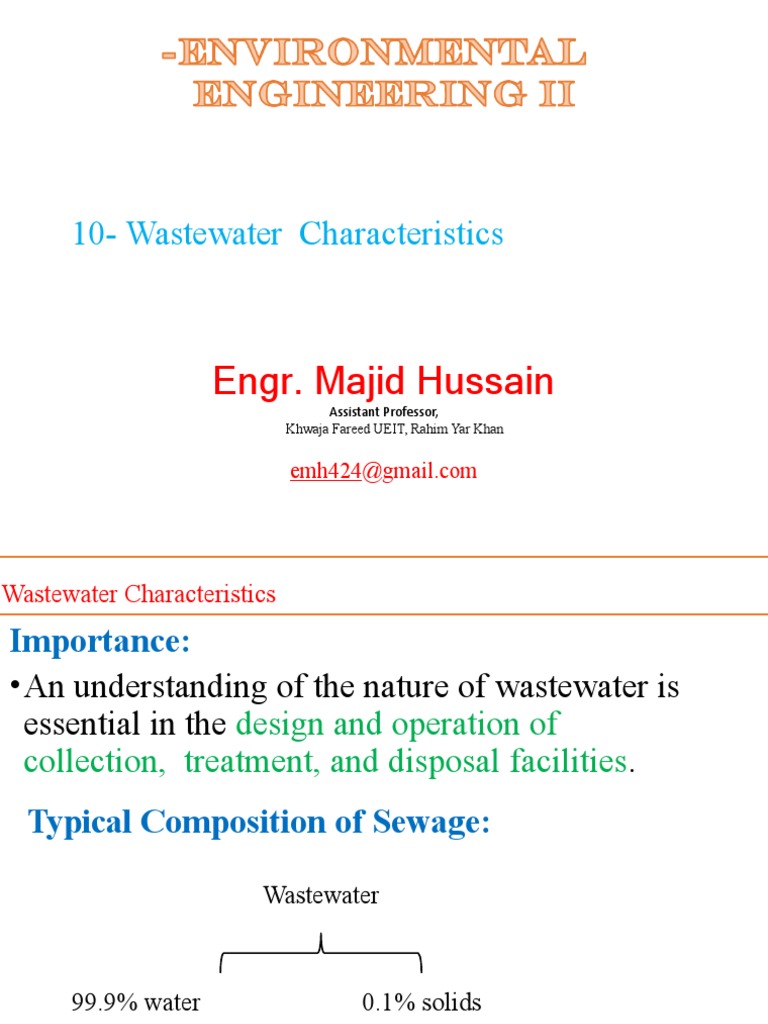 10 - Wastewater Characteristics | PDF | Sewage Treatment | Wastewater