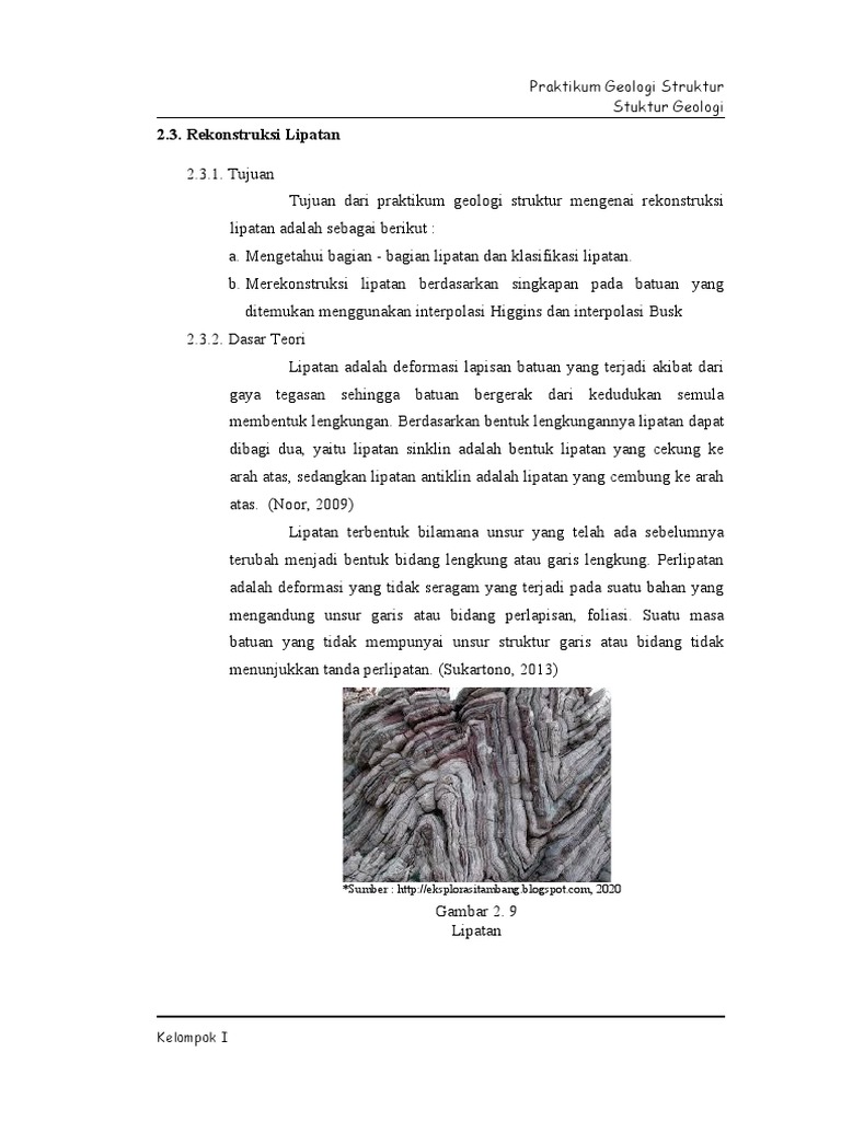Rekonstruksi Lipatan Geologi | PDF