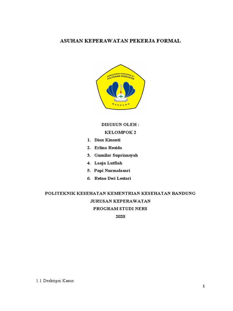 Asuhan Keperawatan Pekerja Formal | PDF