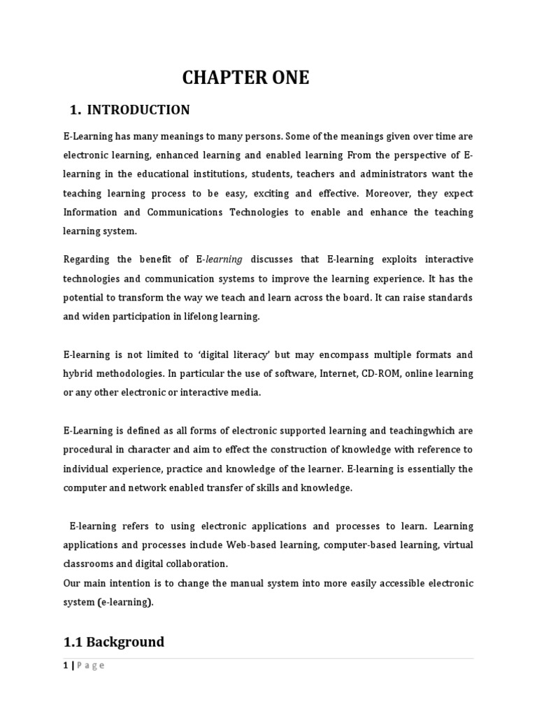 E-Learning System | PDF | Educational Technology | World Wide Web