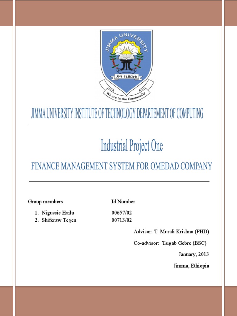 Finance Management System | PDF | Net Beans | Applications & Software
