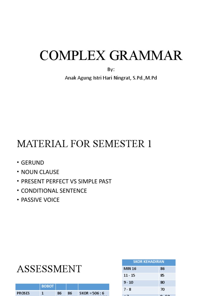 COMPLEX GRAMMAR Conditional Sentences | PDF | Verb | Clause
