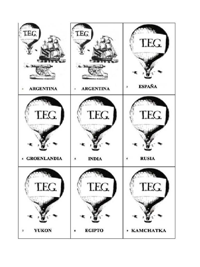 Tarjetas Teg | PDF