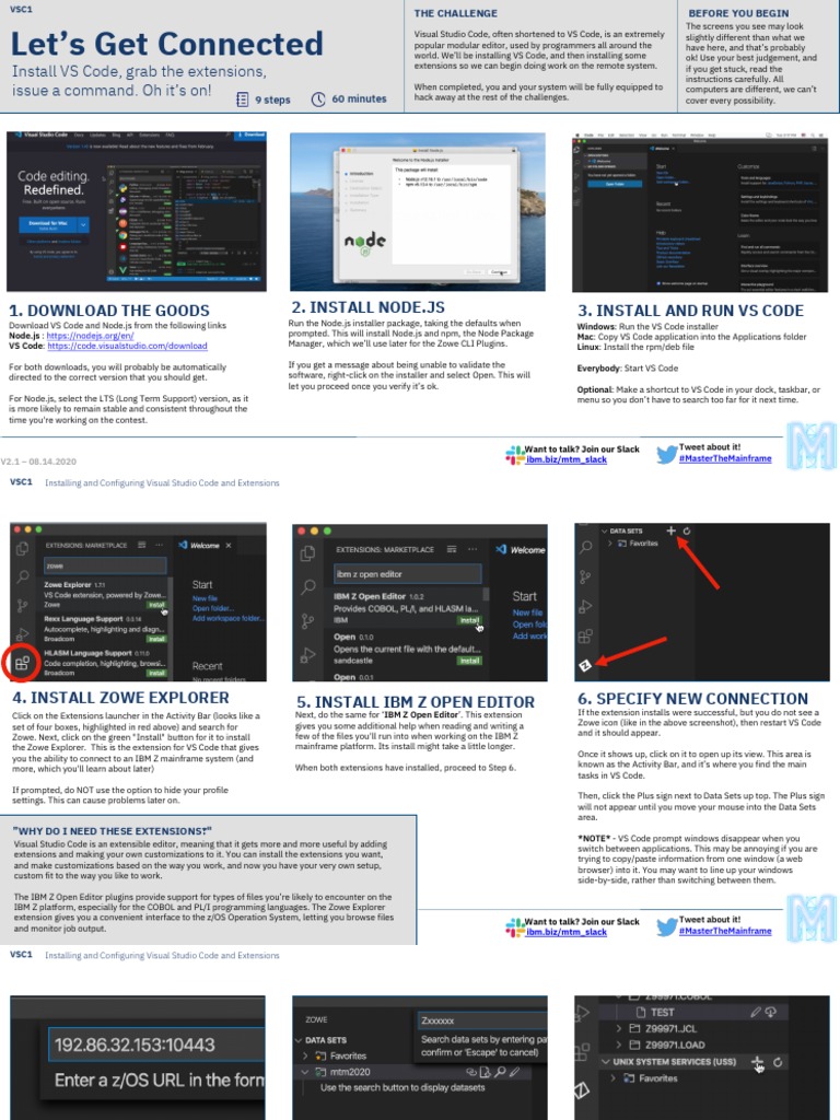 Install VS Code, Grab The Extensions, Issue A Command. Oh It's On! | PDF | Installation ...