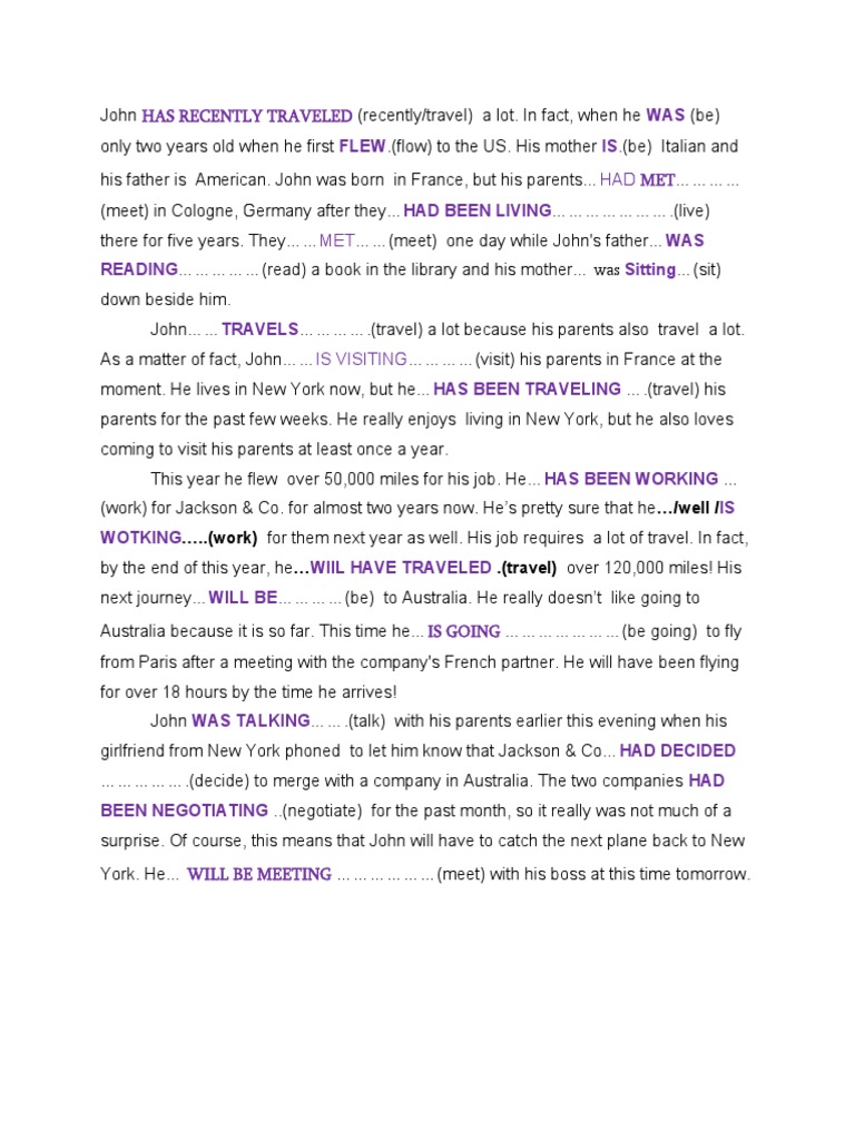 Tenses-Text-I FOR FUTURE TENSES | PDF