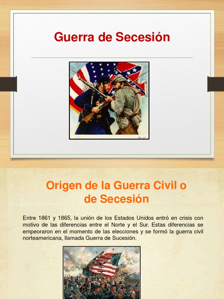 Guerra de Secesión: Causas y Consecuencias | PDF | Guerra civil ...