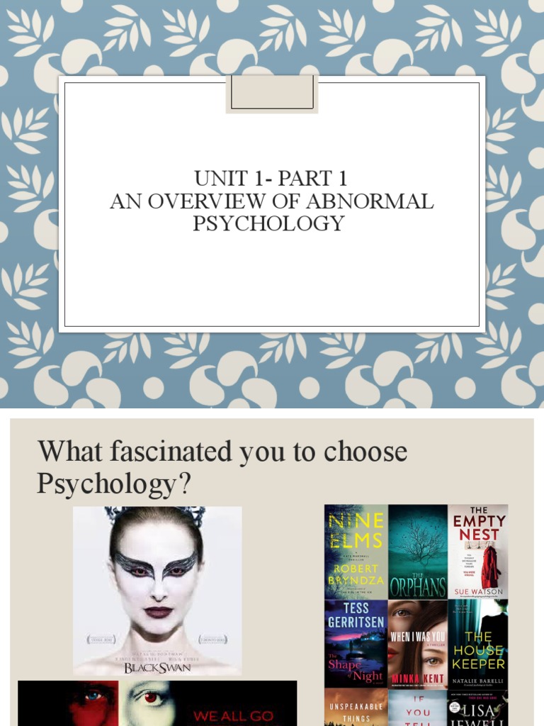 Introduction To Abnormal Psychology | PDF | Mental Disorder ...