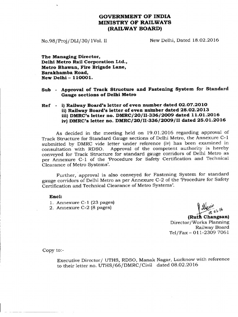 DMRC-C1 Track Structure System PDF | PDF