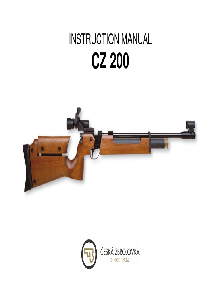CZ 200 PCP Air Rifle Manual PDF | PDF | Gun Barrel | Rifle