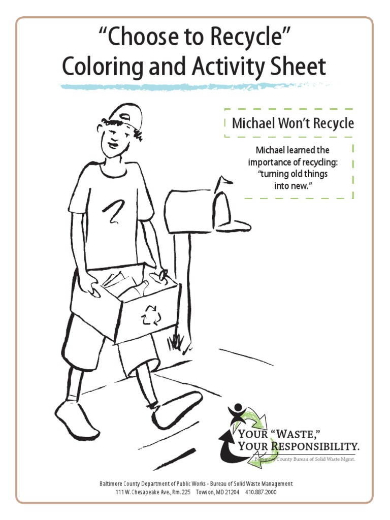 Michael Learns the Importance of Reducing, Reusing, and Recycling | PDF