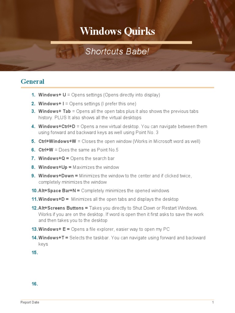 Windows Quirks | PDF | Window (Computing) | Microsoft