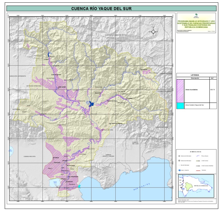 Mapa de la Cuenca del Yaque del Sur | PDF | Entorno natural | Naturaleza