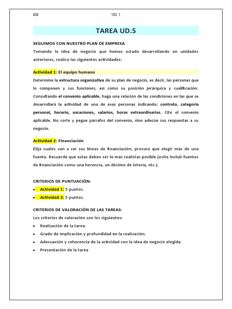 Tarea Eie Ud5 | PDF
