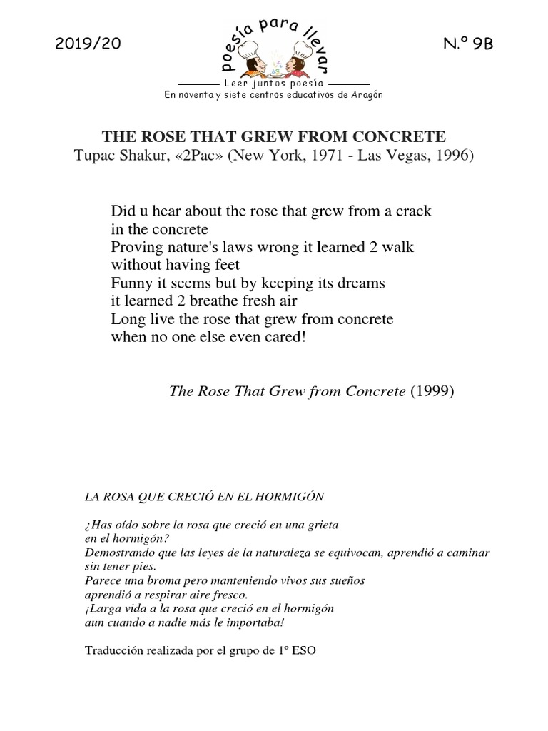 ppll1920 - 09B - Tupac Shakur - The Rose That Grew From Concrete PDF ...