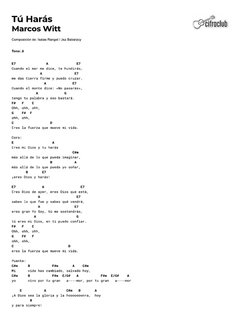 Tu Haras (A) - Marcos Witt PDF | PDF