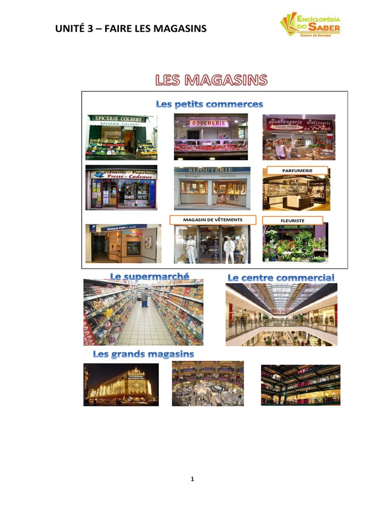 Magasins et Produits : Guide Pratique | PDF | Genre grammatical | Vêtements