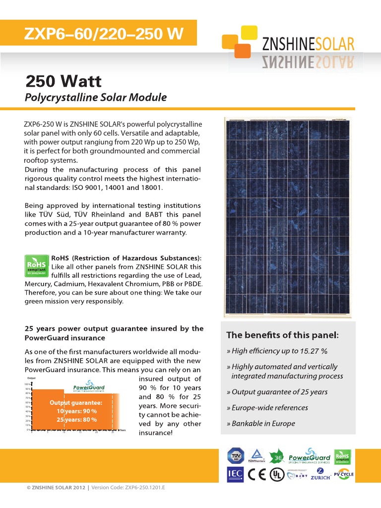 Znshine ZXP6-60 220 250 | PDF