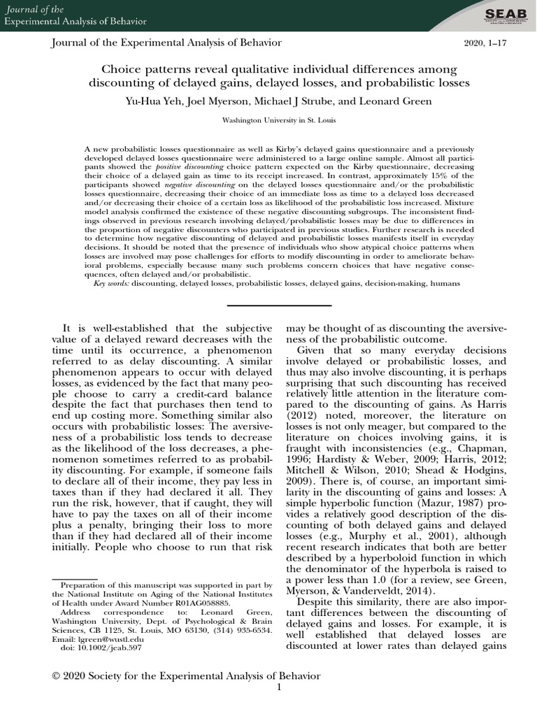 Choice Patterns Reveal Qualitative Individual Differences Among ...