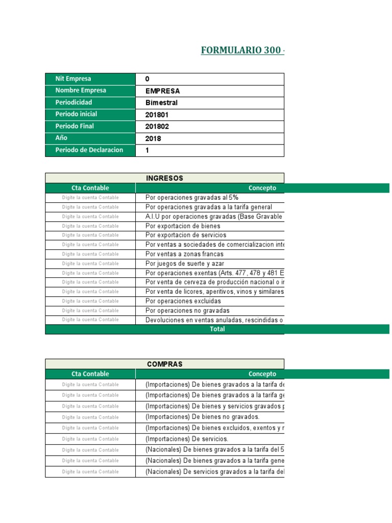 Formulario 300 - Declaracion de IVA | PDF | Pagos | Impuestos