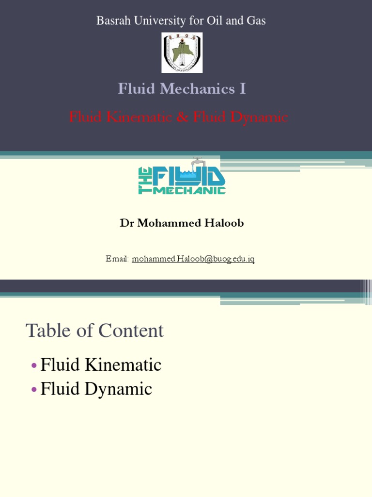 Fluid Kinematics and Dynamics Overview | PDF | Fluid Dynamics ...