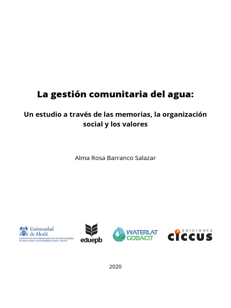 La Gestión Comunitaria Del Agua | PDF | México | Desarrollo sostenible
