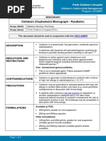 Pediatric Cephalexin Dosing Guidelines | PDF