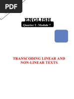 English: Quarter 2 - Module 7: Linear and Non-Linear Texts | PDF ...