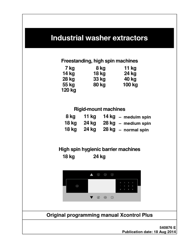 Industrial Washer Extractor Manual | PDF | Washing Machine | Valve
